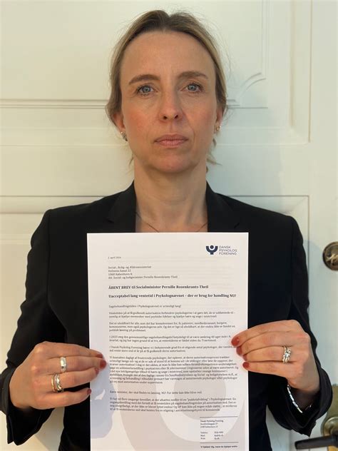 Åbent Brev Til Socialminister Pernille Rosenkrantz Theil Dansk