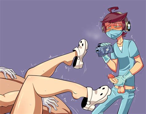 Darigem Dumfer Skarpne Skarpworld Highres Tagme Camera Crocs Gloves Latex Latex Gloves