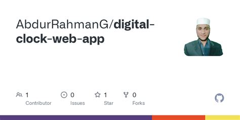 github abdurrahmang digital clock web app