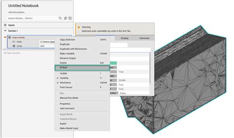 How Do I Embed My Imported Part Mesh NTop Support