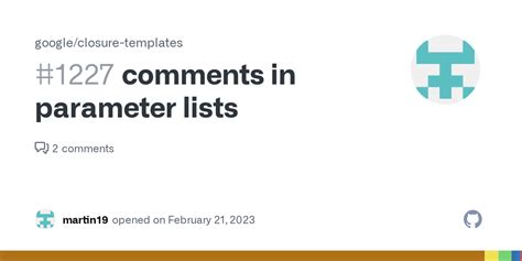 Comments In Parameter Lists Issue Google Closure Templates Github