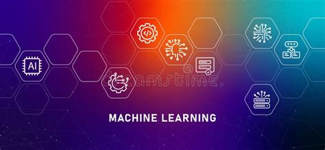 Machine Learning Programming Modern Technology System Gradient Header Robot Mind Thinking