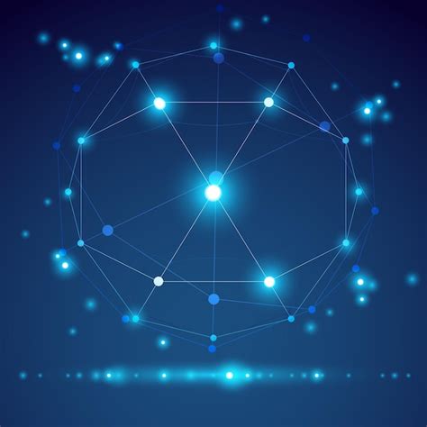 Premium Vector Abstract Vector 3d Wireframe Object Clear Eps 10