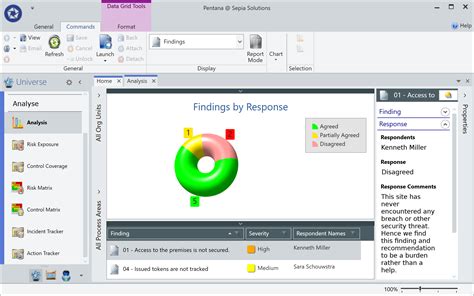 Audit Dashboards And Analysis Features In Pentana Sepia Solutions