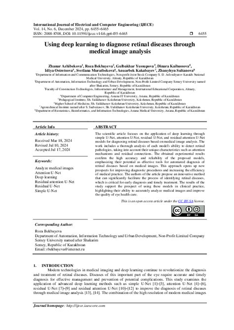 Pdf Using Deep Learning To Diagnose Retinal Diseases Through Medical