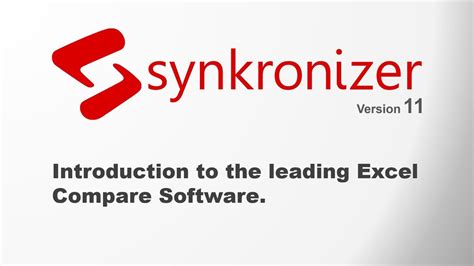Introduction To Synkronizer Version 11 Best Excel Compare Tool Youtube