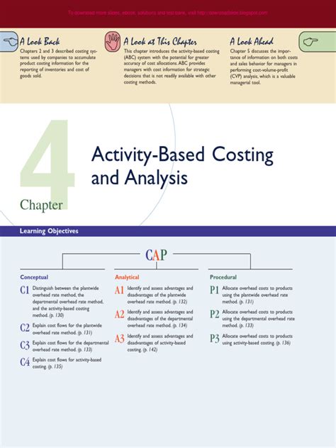 Chapter 4 Activity Based Costing And Analysis Pdf Cost Business Economics