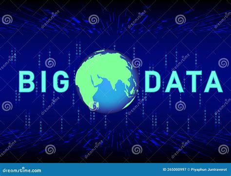 Abstract Background World Global With Text Big Data Concept Hitech Technology Data Information