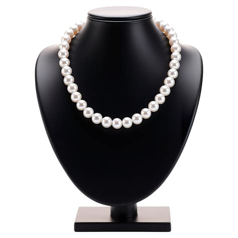 Ai Generated Elegant White Pearl Necklace On Display Stand Luxury