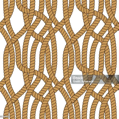 원활한 패턴 로프 짠 벡터 추상적인 설명 배경입니다 얽힌된 코드 세련 된 그림입니다 패브릭 벽지 포장지 웹 및 인쇄에 대 한 사용 가능 갈색에 대한 스톡 벡터 아트 및 기타