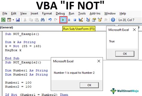 Vba If Not How To Use If And Not Function In Excel Vba