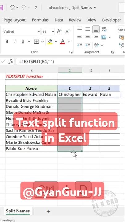 Text Split Function In Excel Shorts Exceltips Exceltricks Excel Exceltutorial Split Youtube