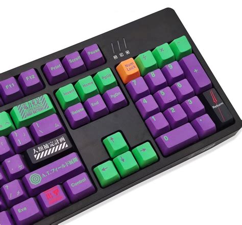 Evangelion Eva Keycaps Set Anime Pc Pbt Oem Profile Etsy