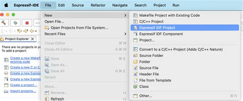 Start A Project — Espressif Ide Latest Documentation