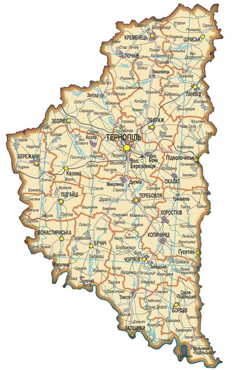 Карта Тернопільської області