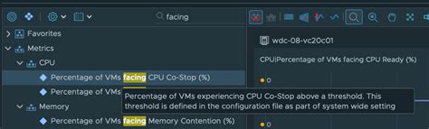 Percentage Of Vms Facing Cpu Co Stop Cpu Ready And Memory Contention In Your Vsphere Clusters