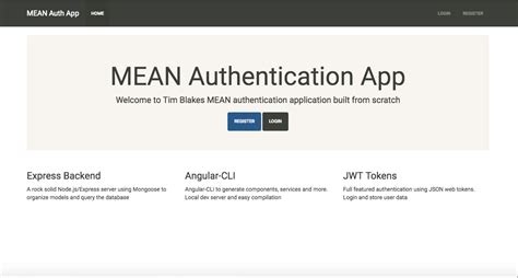 mean stack authentication app
