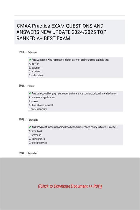 Best 12 Cmaa Practice Exam Questions And Answers New Update 20242025