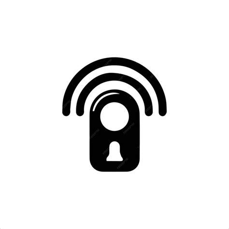 와이파이 기호 아이콘 터와 함께 무선 문 열 프리미엄 벡터