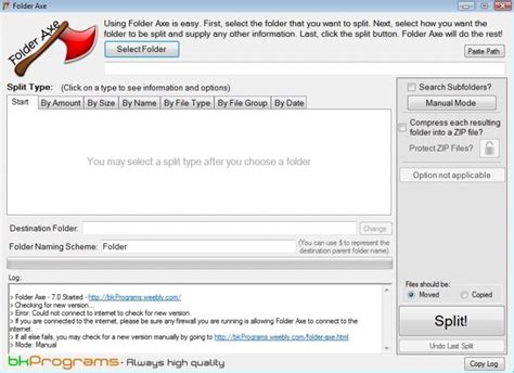 Windows Quickly Split Large Folders Into Smaller Ones With Folder Axe Dottech