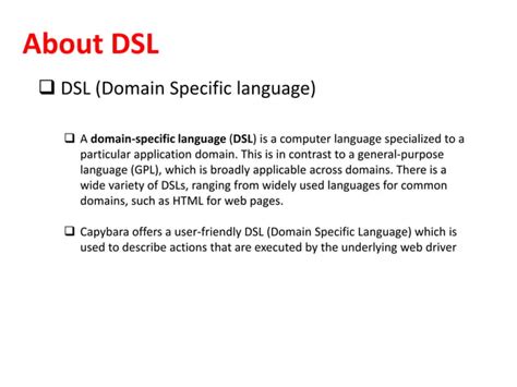 Capybara And Cucumber With Dsl Using Ruby Ppt Capybara And Cucumber With Dsl Using Ruby Ppt