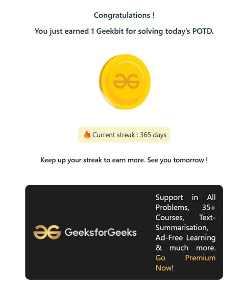 Umesh Mali On Linkedin Codingchallenge 365daysofcode Geeksforgeeks