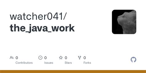 Github Watcher041thejavawork