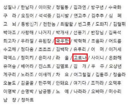 2020년 개명신청자 이름 에누리 쇼핑지식 자유게시판