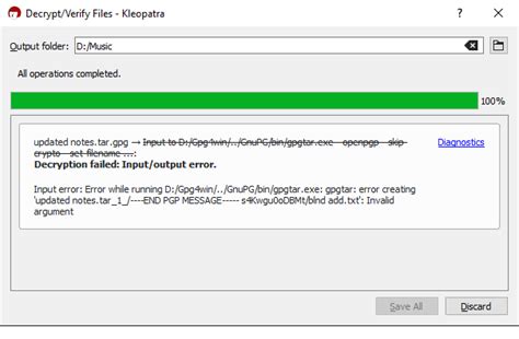 Decryption Failed Inputoutput Error Help Me Troubleshoot Please R