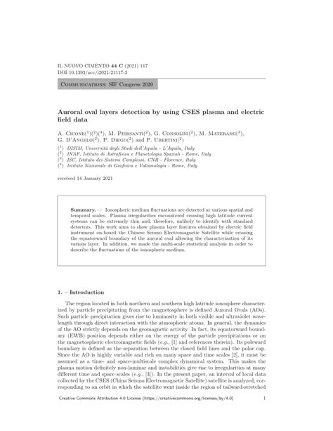 Pdf Auroral Oval Layers Detection By Using Cses Plasma And Electric Field Data