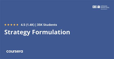 Strategy Formulation Coursera