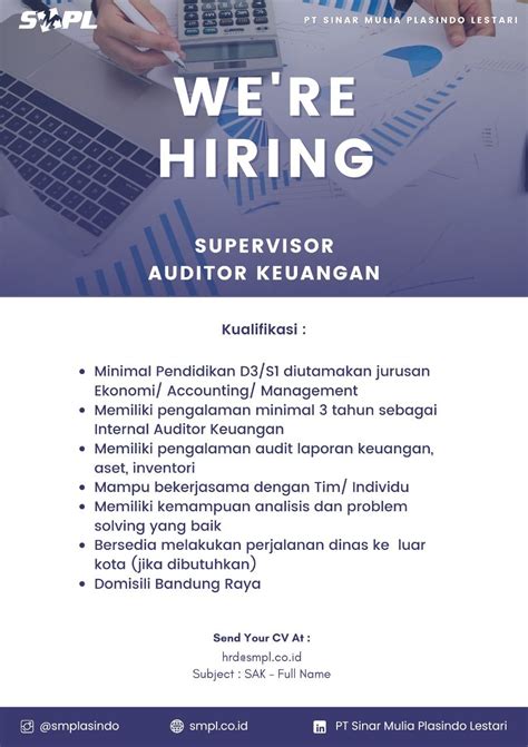 Khoirul Fahrizal On Linkedin Auditor Keuangan Staff Loker