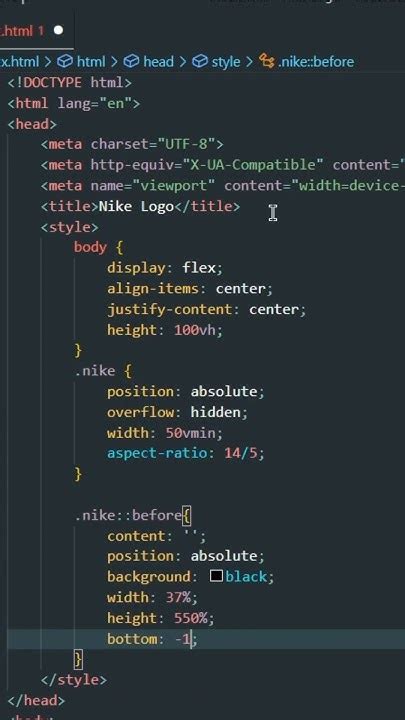 How To Make Nike Logo Html Css Youtube