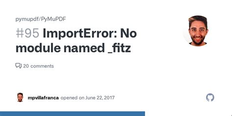 Importerror No Module Named Fitz · Issue 95 · Pymupdfpymupdf · Github