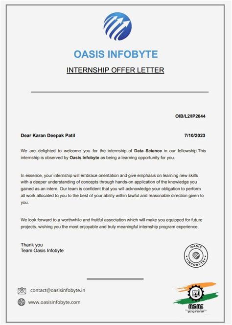 Karan Patil On Linkedin Datascience Oasisinfobyte Datascience Internship