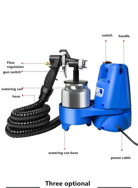 고압 전기 스프레이 건 라텍스 페인트 분무기 단조 알루미늄 페인트 전기 스프레이 건 건설 도구