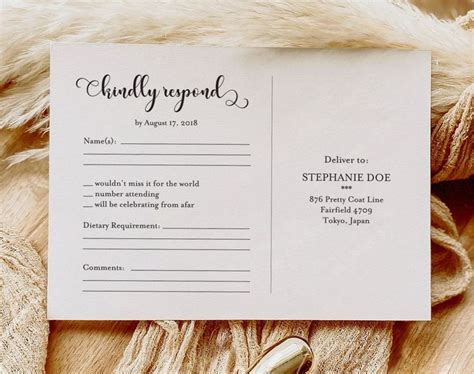 QR Code Response Card RSVP Online Modern Wedding Reply Card Minimalist QR Code Response Card
