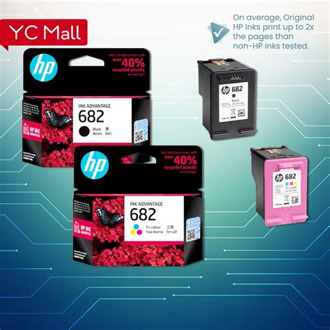 Hp Black Tri Color Original Ink Advantage Cartridge Shopee Malaysia