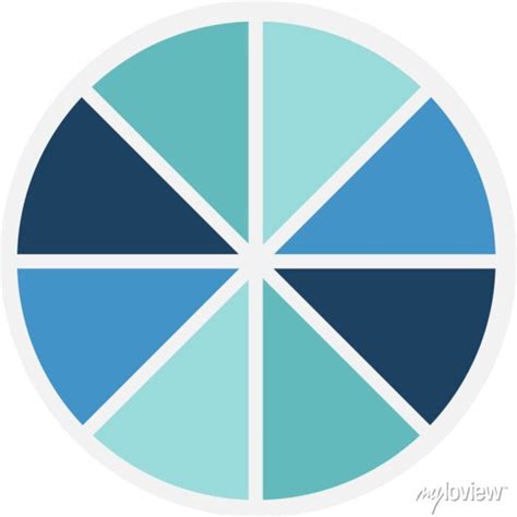 Infographic Pie Flow Chart Diagram With 8 Sections Pinturas Para A Parede • Quadros Roda Ciclo