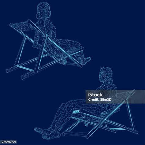 해변 안락 의자에 앉아서 편안함을 즐기는 여자 벡터 일러스트 레이 션 개념에 대한 스톡 벡터 아트 및 기타 이미지 개념