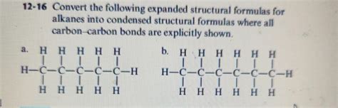 solved 12 16 ﻿convert the following expanded structural