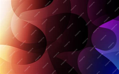 Premium Vector Abstract Dark Purple Liquid Gradient Color Wavy Geometric Shape Illustration