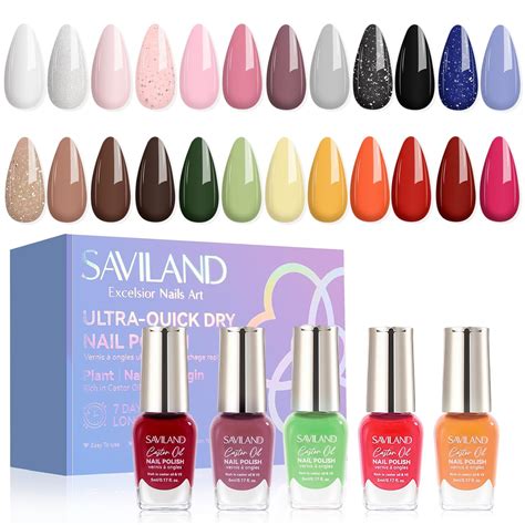 Saviland Color Artistry Nail Polish Set Quick Dry 24