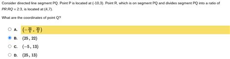 Consider Directed Line Segment P Q Point P Is StudyX