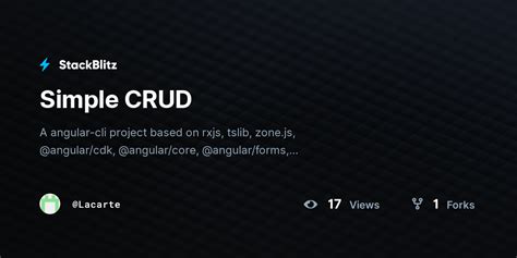 Simple Crud Stackblitz