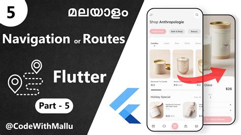 Navigation Or Routing Flutter In Malayalam Shop App Part 5 Code With Mallu Youtube