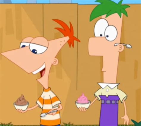 Phineas And Ferb Eating Frozen Yogurt By Hueylengyong15 On Deviantart