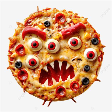 Pizza Monstruo Aterrador Derretida Png Dibujos Aterrador Horror