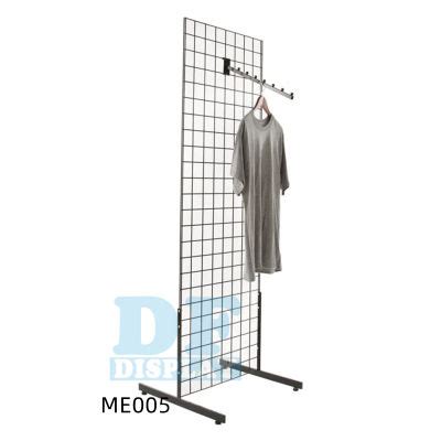 Wire Grid Panel Tower With T Base Floorstanding Wire Grid Wall Display Rack With Hooks Retail