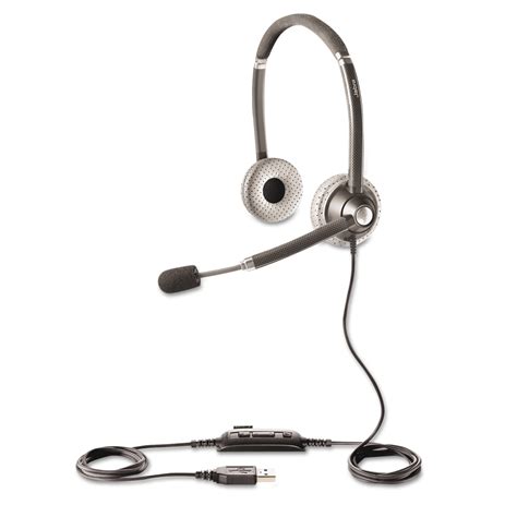 Jabra Uc Voice Binaural Over The Head Headset Dark Color Walmart Com